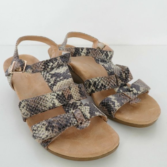 Vionic | Shoes | Vionic Wedge Sandals Glenda Womens Us1 Multi Brown ...